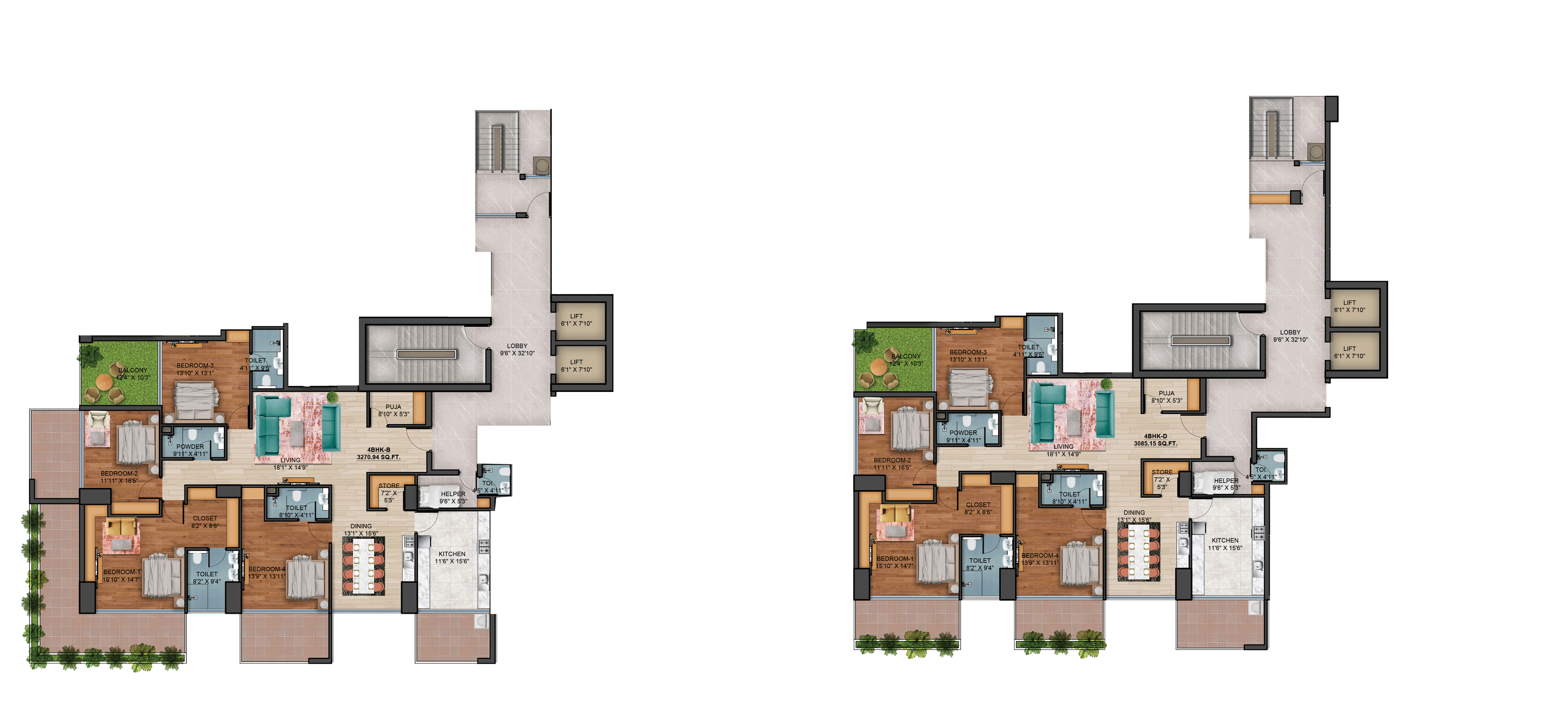 First to Sixth Floor Plan
